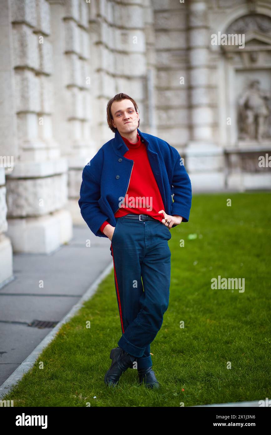 German actor Jan BÜLOW during interview and photo shooting in Vienna ...