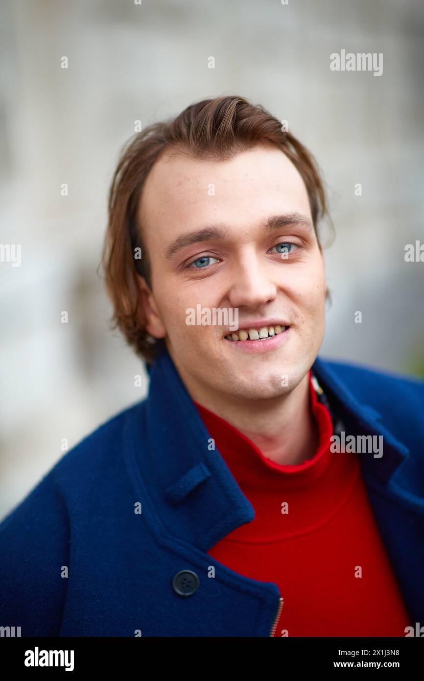 German actor Jan BÜLOW during interview and photo shooting in Vienna ...