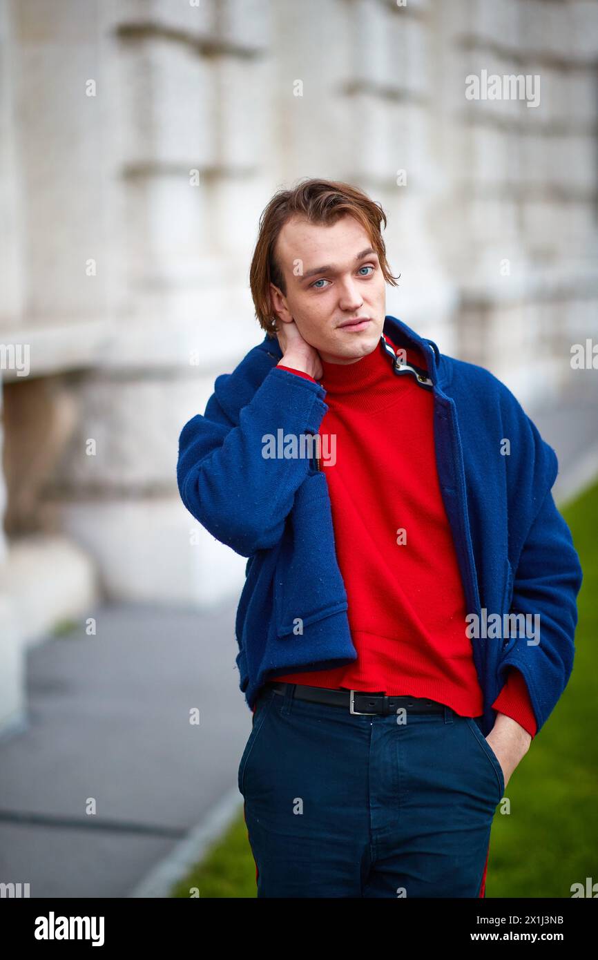 German actor Jan BÜLOW during interview and photo shooting in Vienna ...
