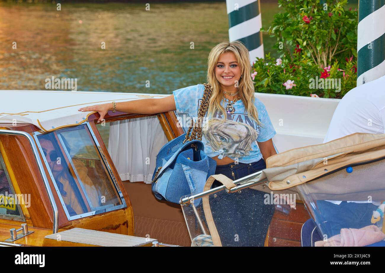 Bebe REXHA arrives at Hotel Excelsior Lido as a guest for a 3 day Dolce ...