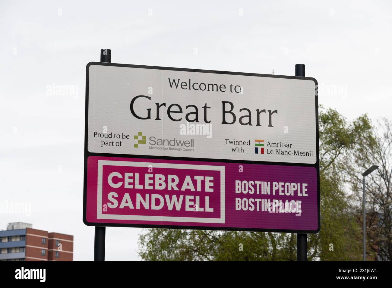 Welcome to Great Barr sign, Birmingham, West Midlands, England, UK ...