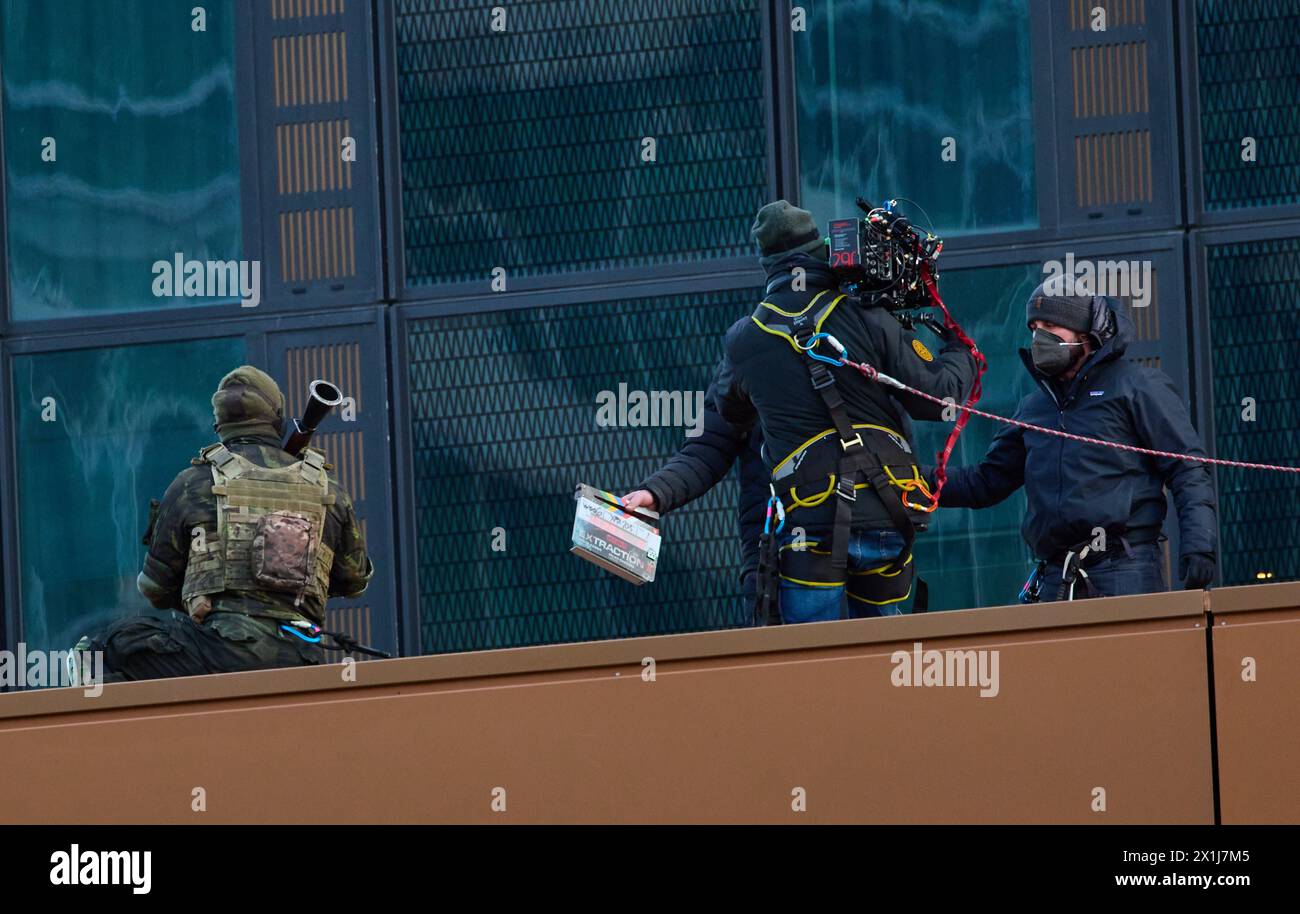 A police squad was shot at as action scene during filming of the ...