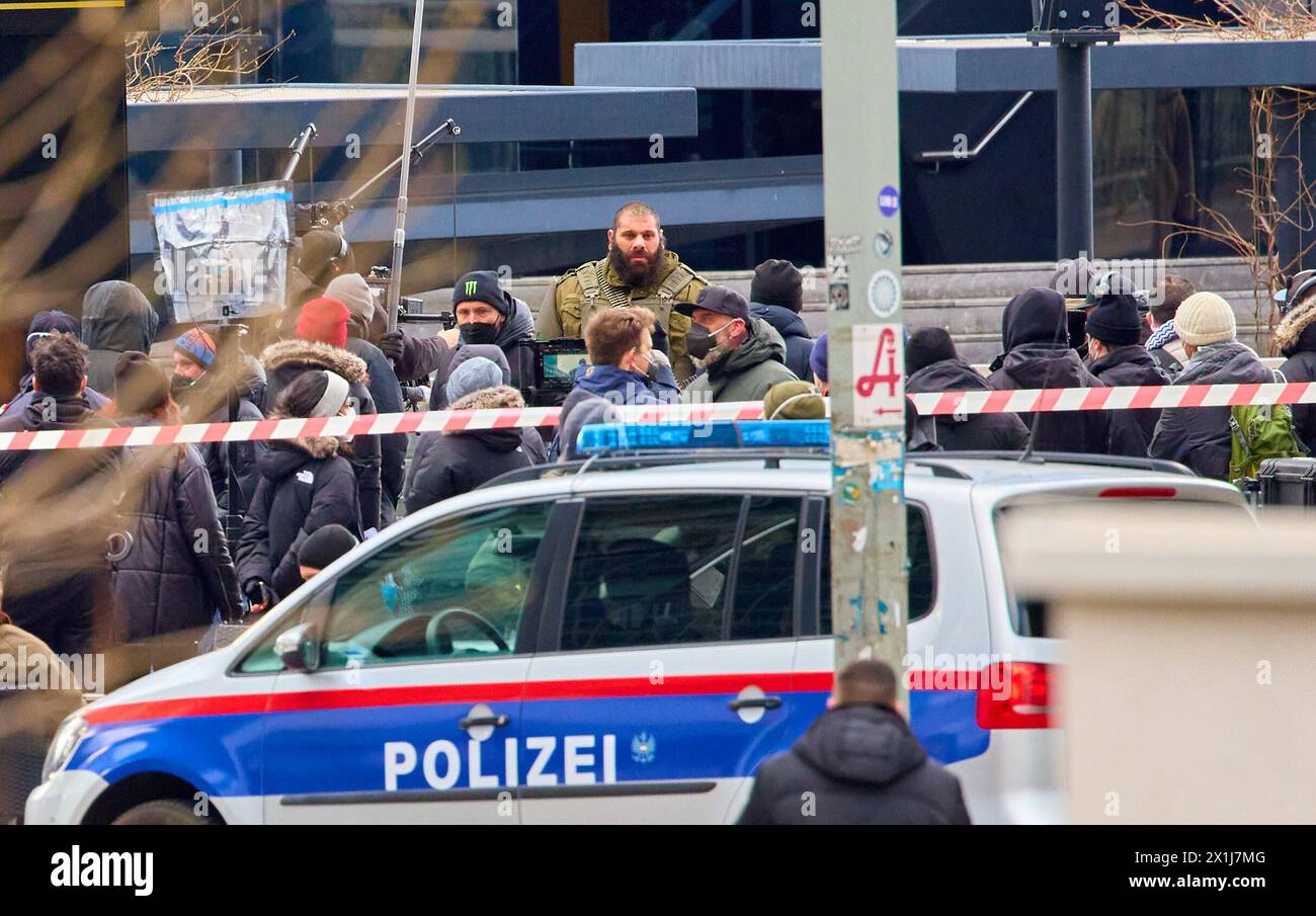 A police squad was shot at as action scene during filming of the ...