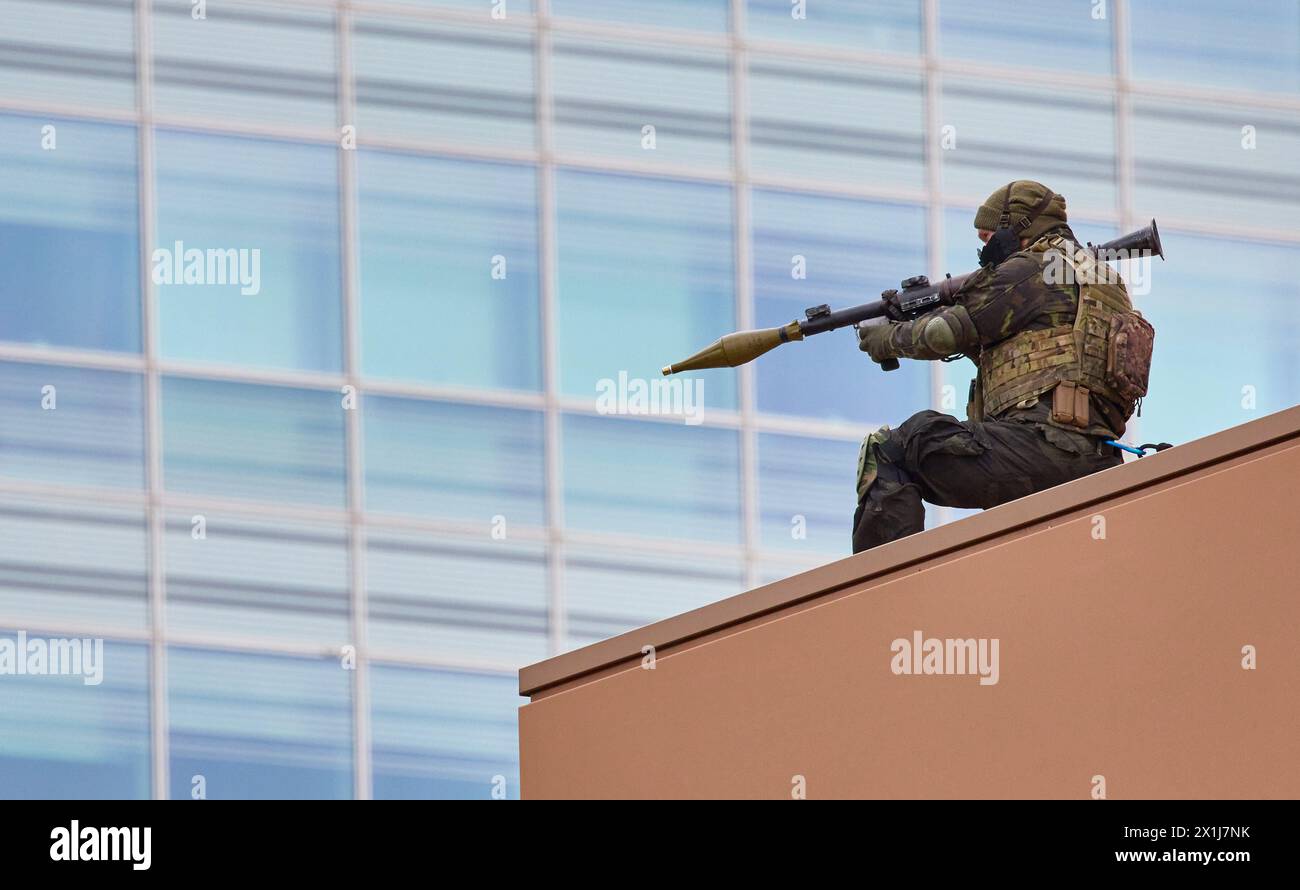 A police squad was shot at as action scene during filming of the ...