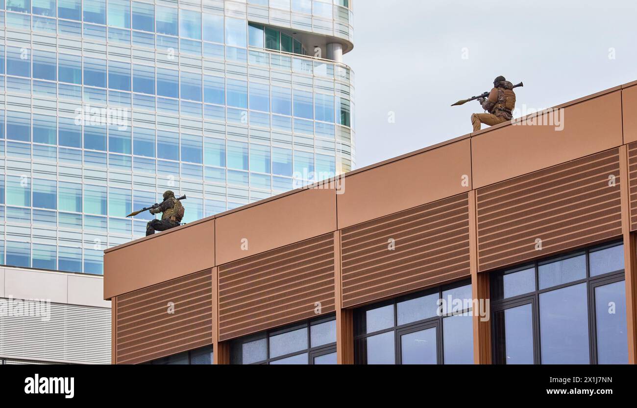 A police squad was shot at as action scene during filming of the ...