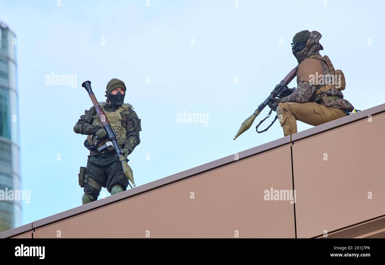 A police squad was shot at as action scene during filming of the ...