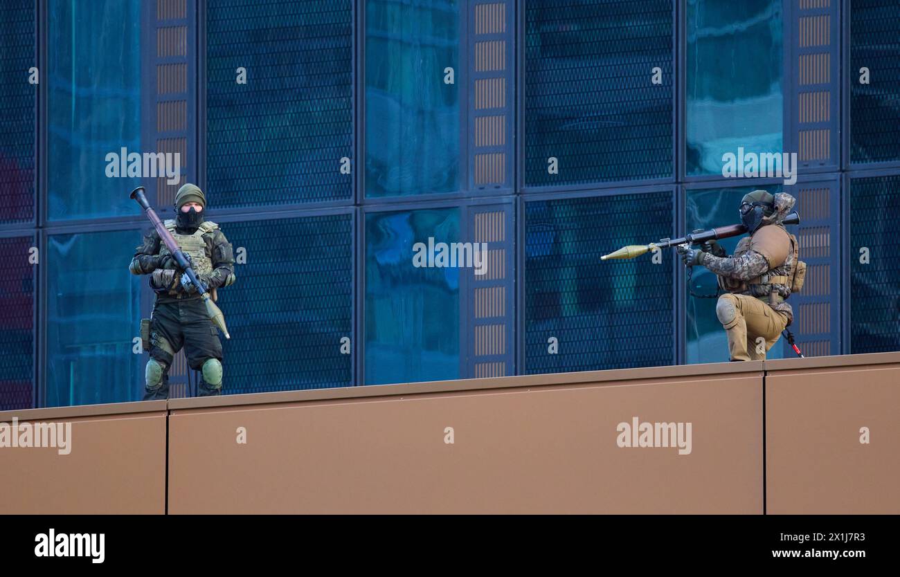 A police squad was shot at as action scene during filming of the ...