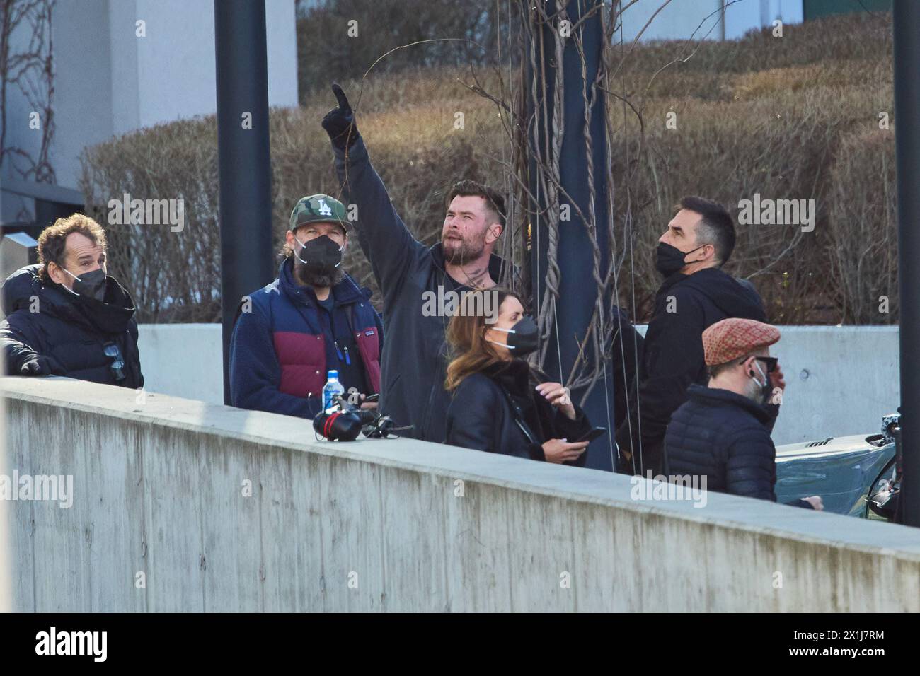 Action scene during filming of the Netflix blockbuster sequel Tyler ...