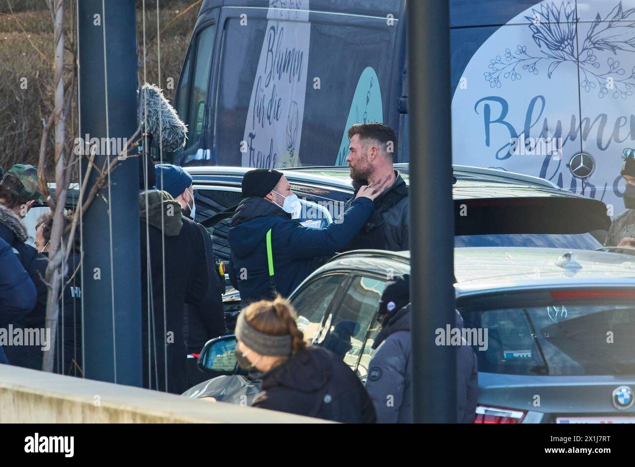 Action scene during filming of the Netflix blockbuster sequel Tyler ...