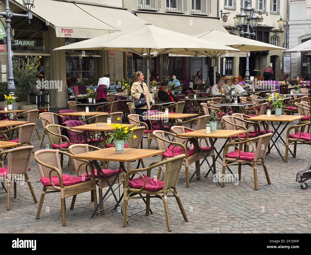Street cafes in Bonn Germany Stock Photo - Alamy