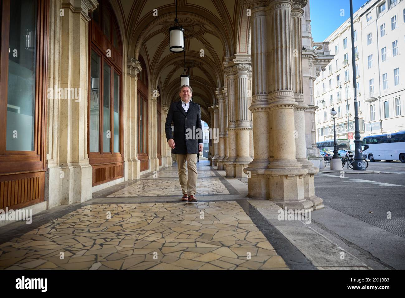 Austrian operatic tenor Andreas Schager during interview and photo ...