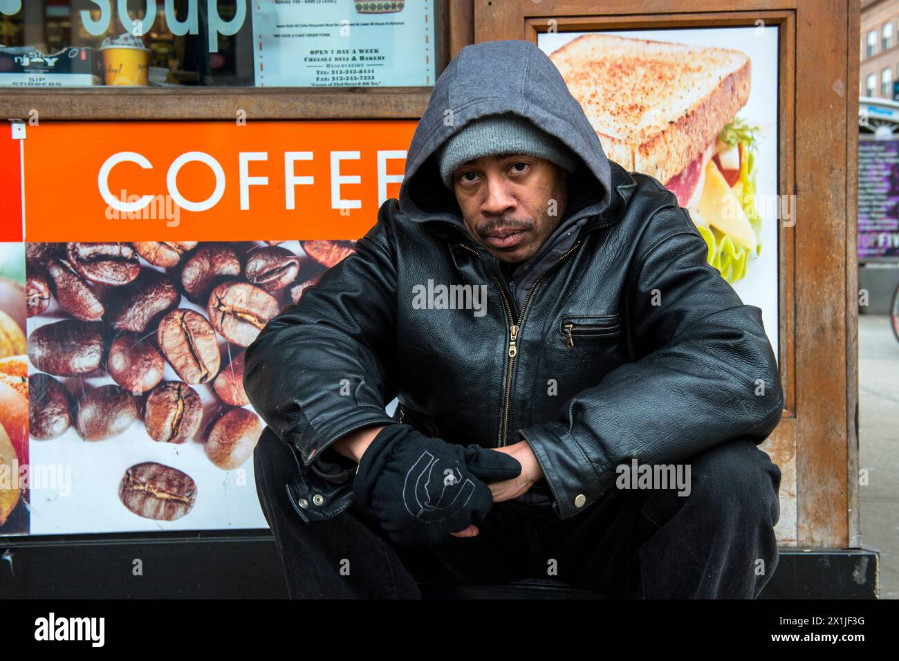 Homeless African-American Man Homeless African-American Male spending ...