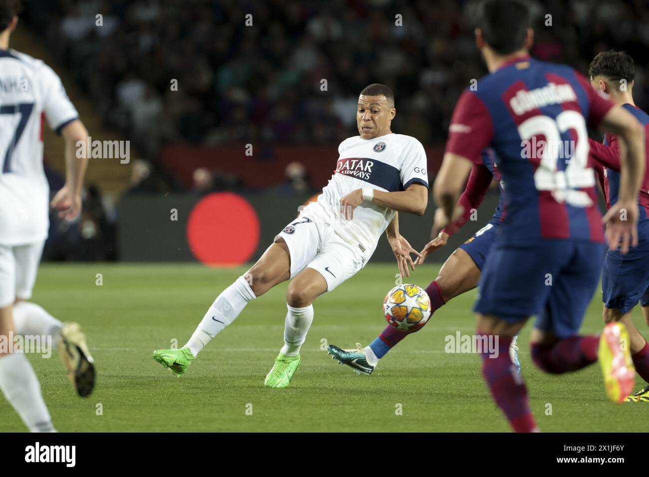 Kylian Mbappe of PSG during the UEFA Champions League, Quarter-finals ...