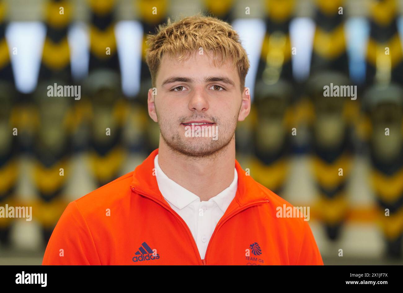 Jacob Whittle during a Team GB Paris 2024 swimming team media day at ...