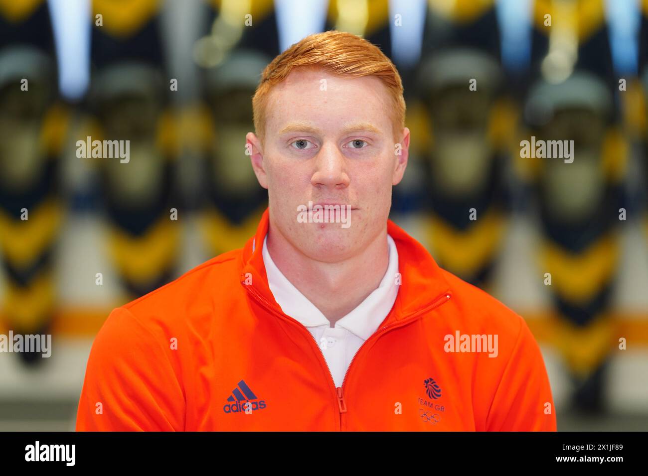 Tom Dean during a Team GB Paris 2024 swimming team media day at ...