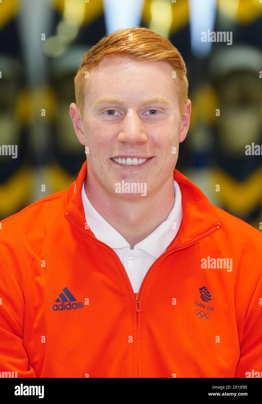 Tom Dean during a Team GB Paris 2024 swimming team media day at ...