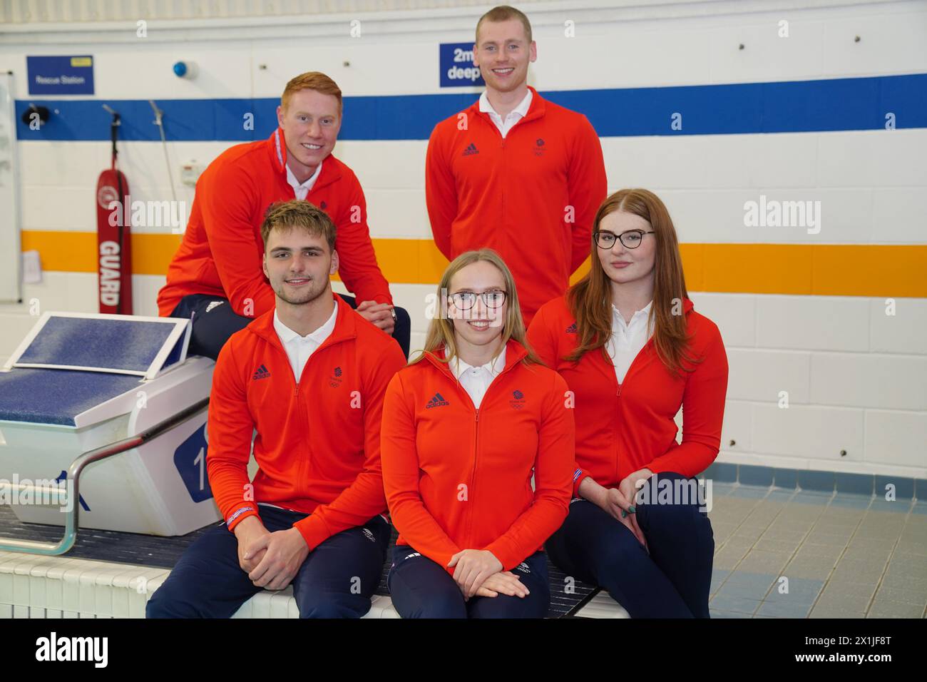 (left to right), Tom Dean, Jacob Whittle, Kieran Bird, Leah Crisp and ...