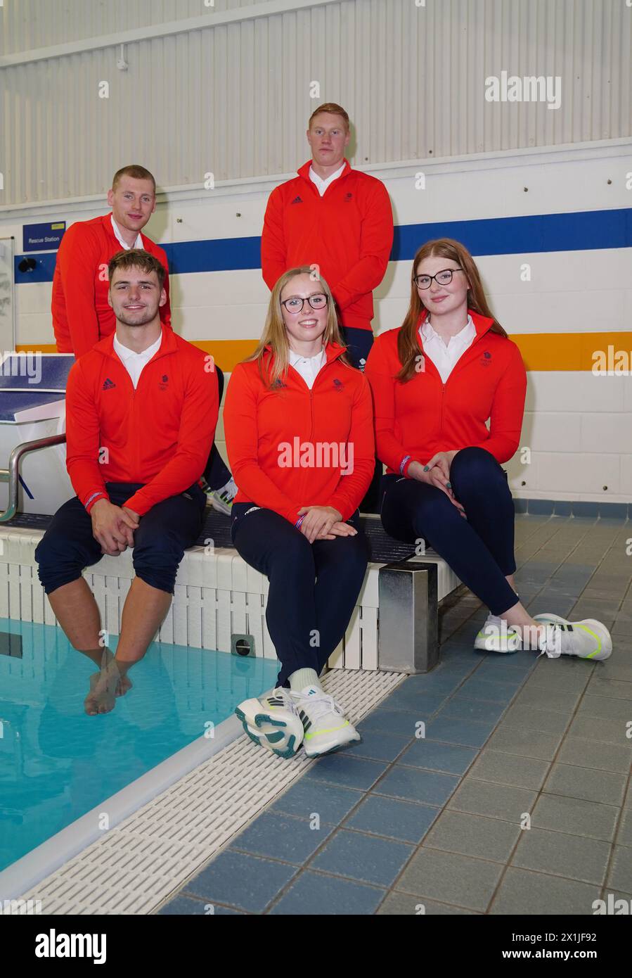 (left to right), Tom Dean, Jacob Whittle, Kieran Bird, Leah Crisp and ...