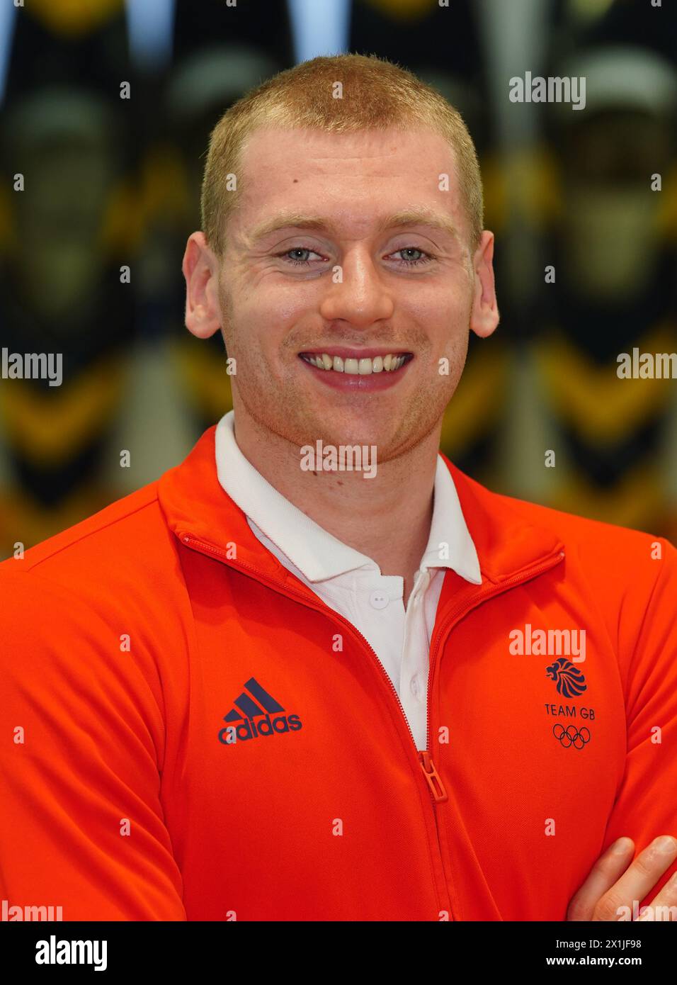 Kieran Bird during a Team GB Paris 2024 swimming team media day at ...