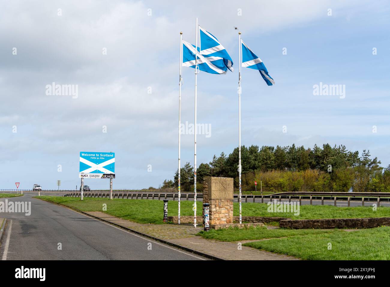 The border between England and Scotland in the United Kingdom. Scottish ...