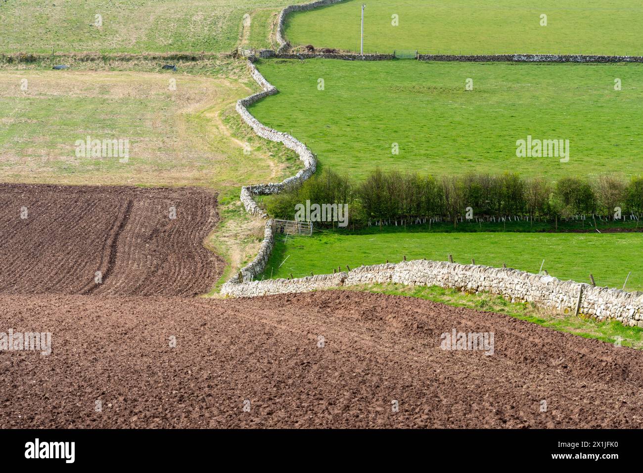 Scottish Border, Scotland, UK. The border between England and Scotland ...