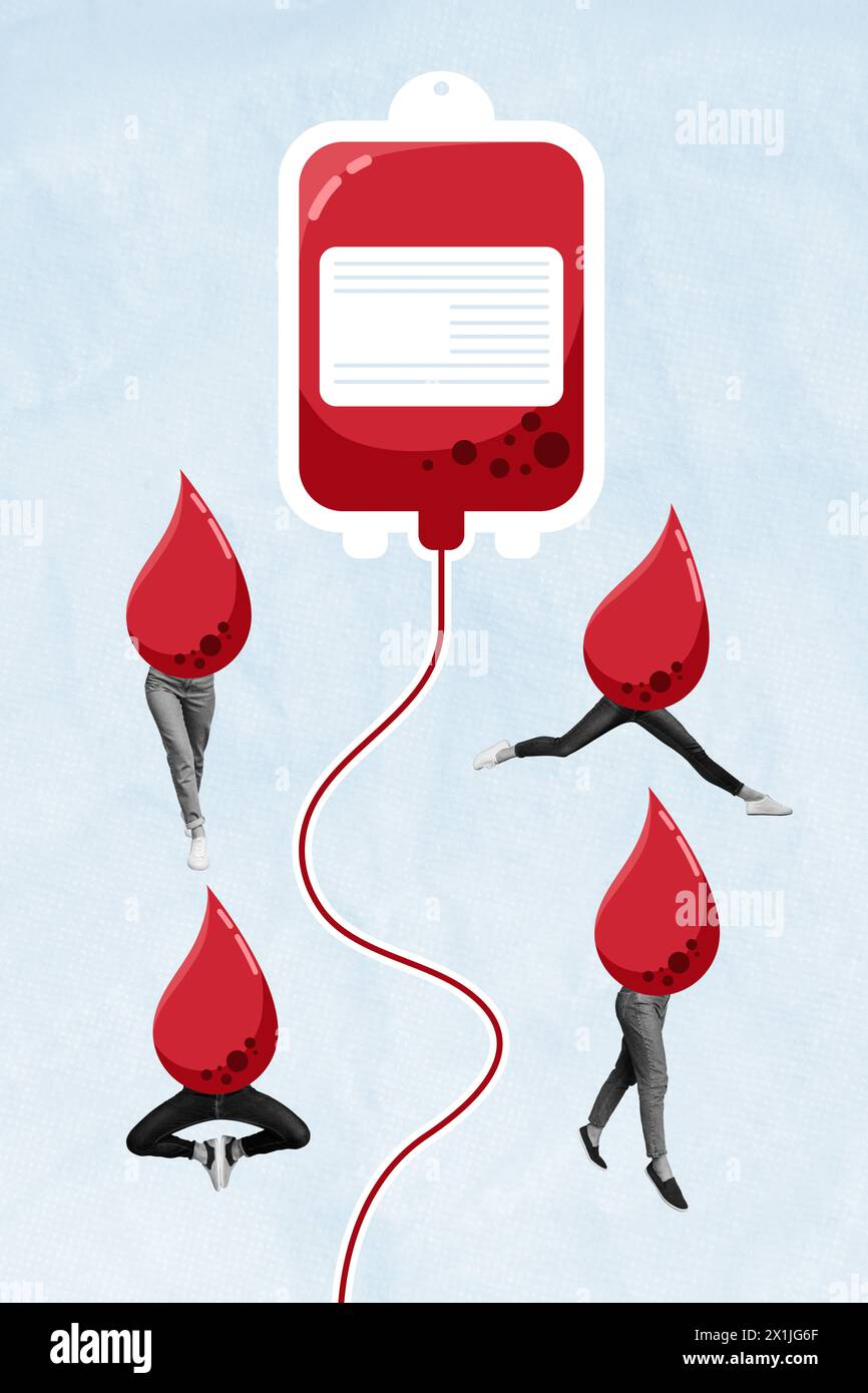 3D photo collage trend composite sketch image of huge donor donation ...