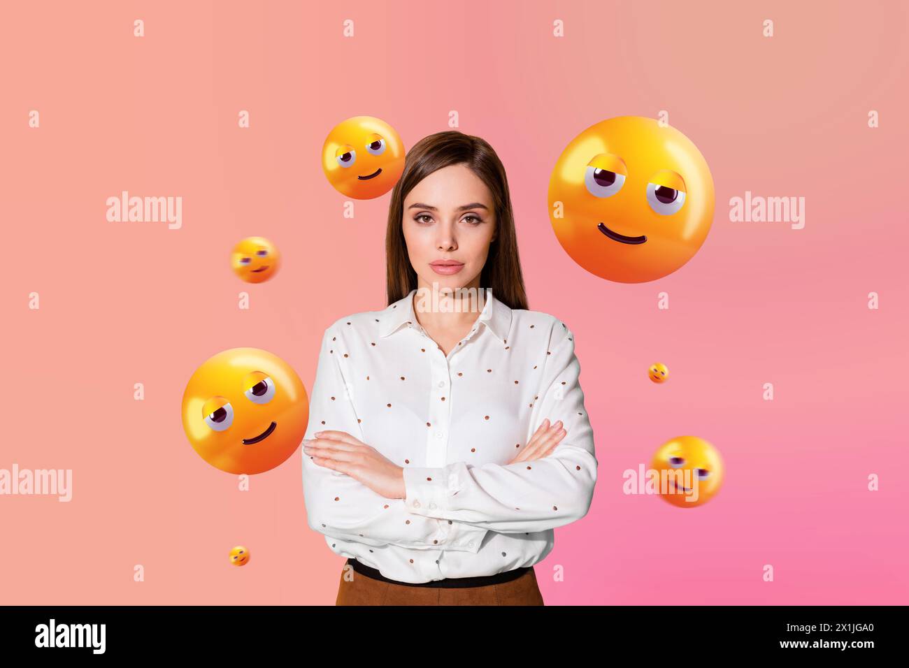 Creative photo collage picture young standing businesswoman secretary ...