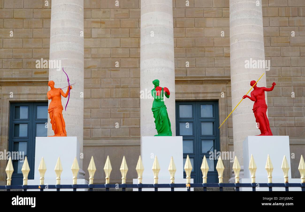 Three of the six sculptures, copies of one of the most famous Greek ...