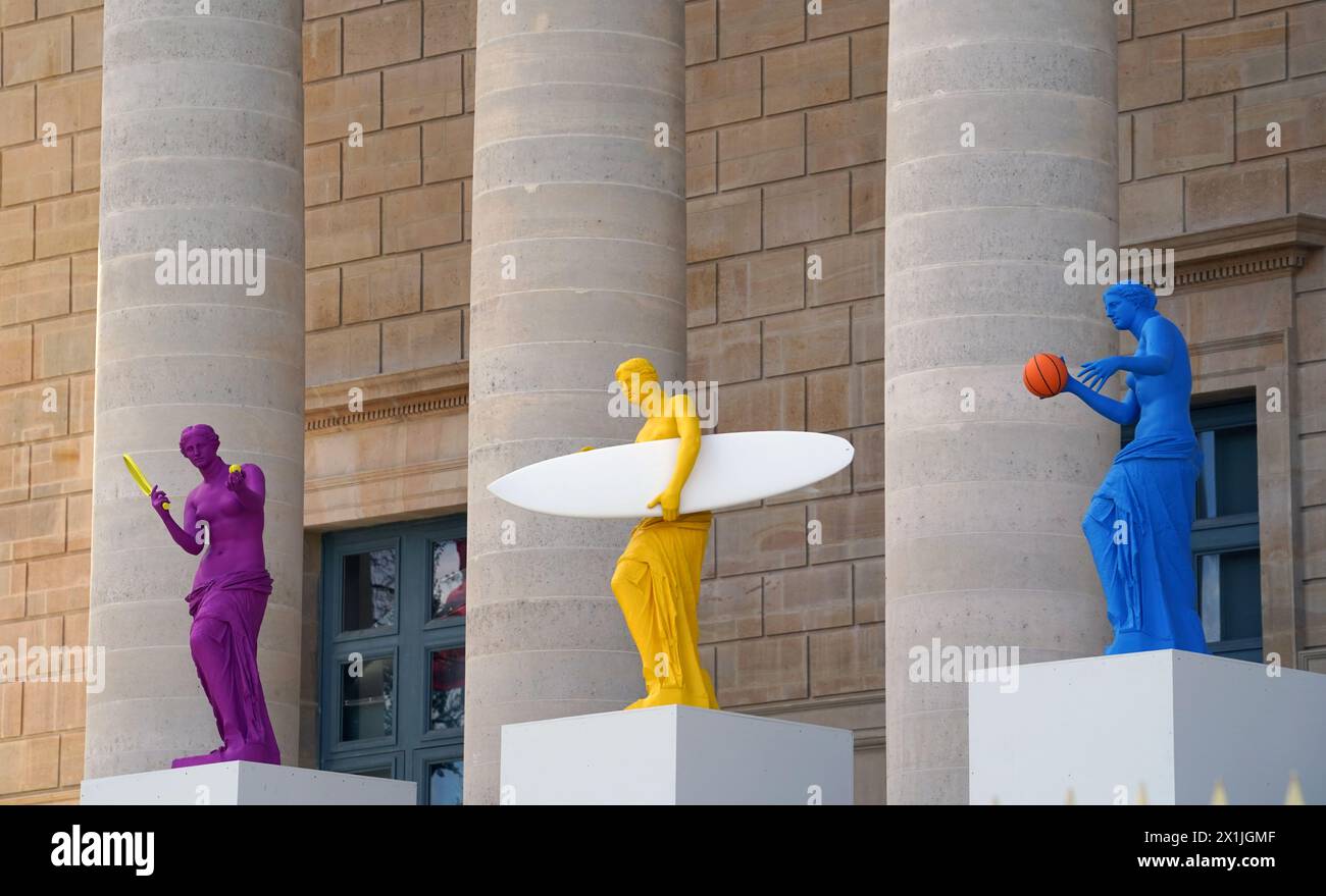 Three of the six sculptures, copies of one of the most famous Greek ...