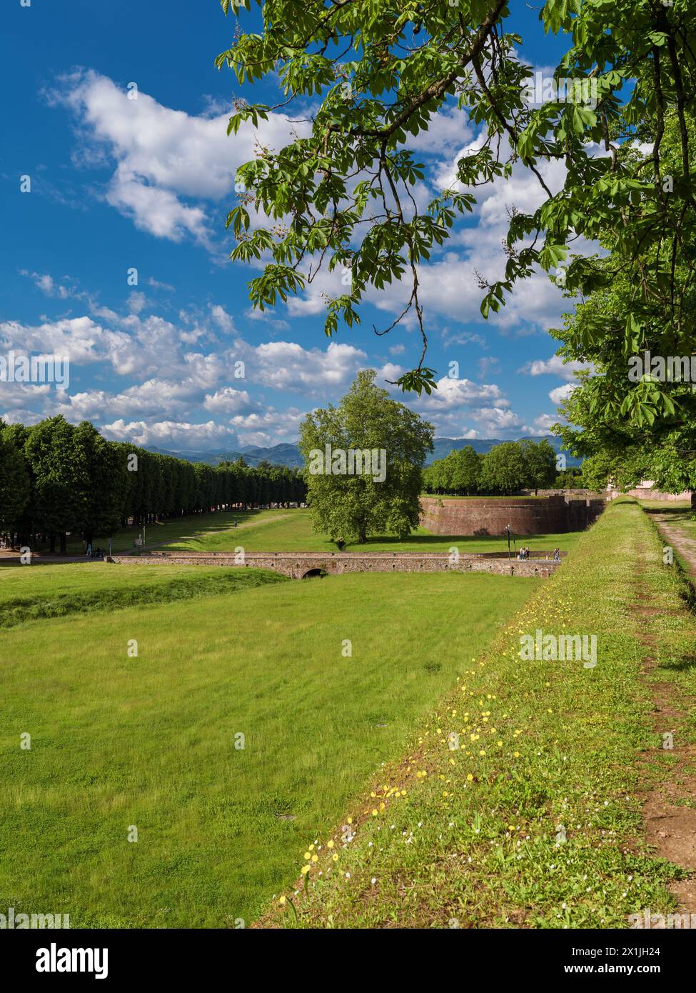 Lucca ancient city walls beautiful park between San Donato Bulwark and ...
