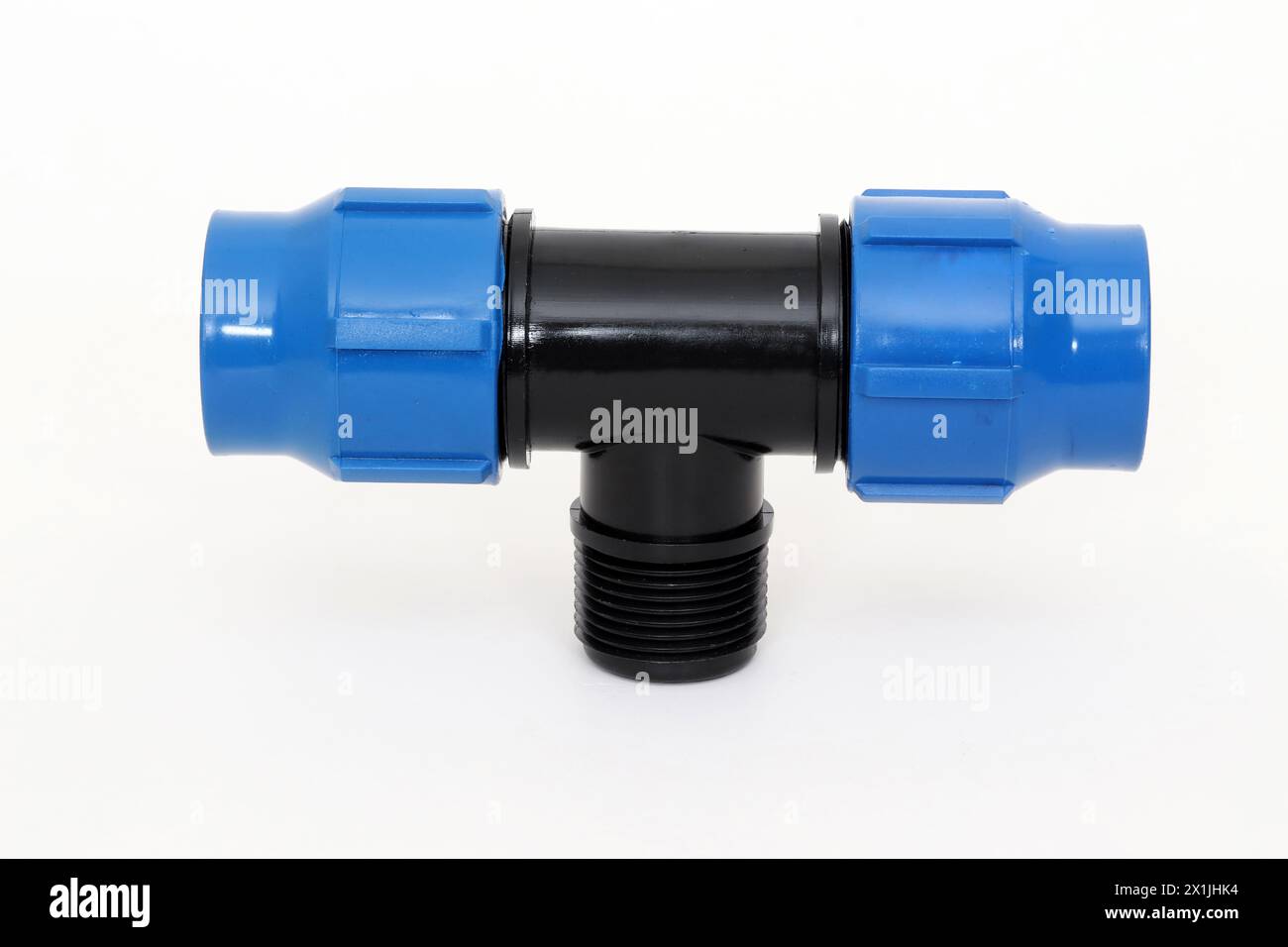 drip irrigation plastic connection attachment Stock Photo - Alamy