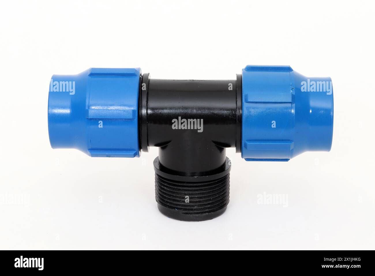 drip irrigation plastic connection attachment Stock Photo - Alamy