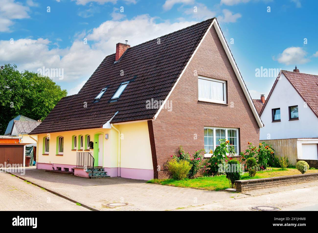 Cozy german house. Street in Germany Stock Photo - Alamy