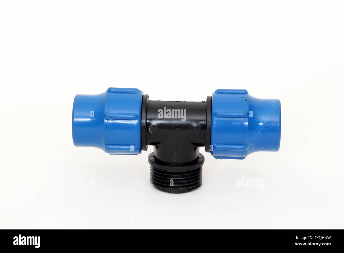 drip irrigation plastic connection attachment Stock Photo - Alamy