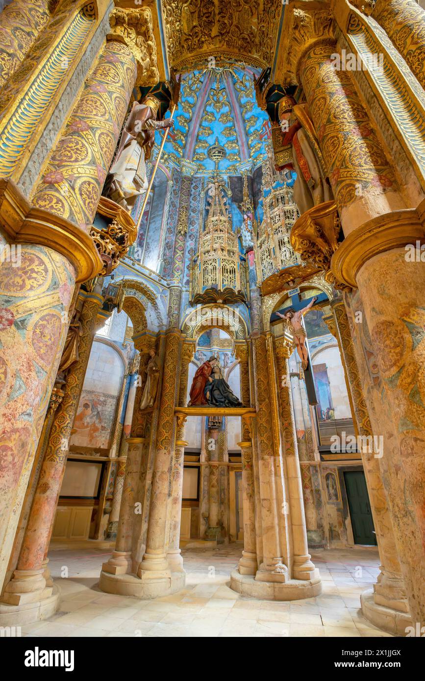 The Charola is a central space in the Templar Palace of Tomar, Portugal ...