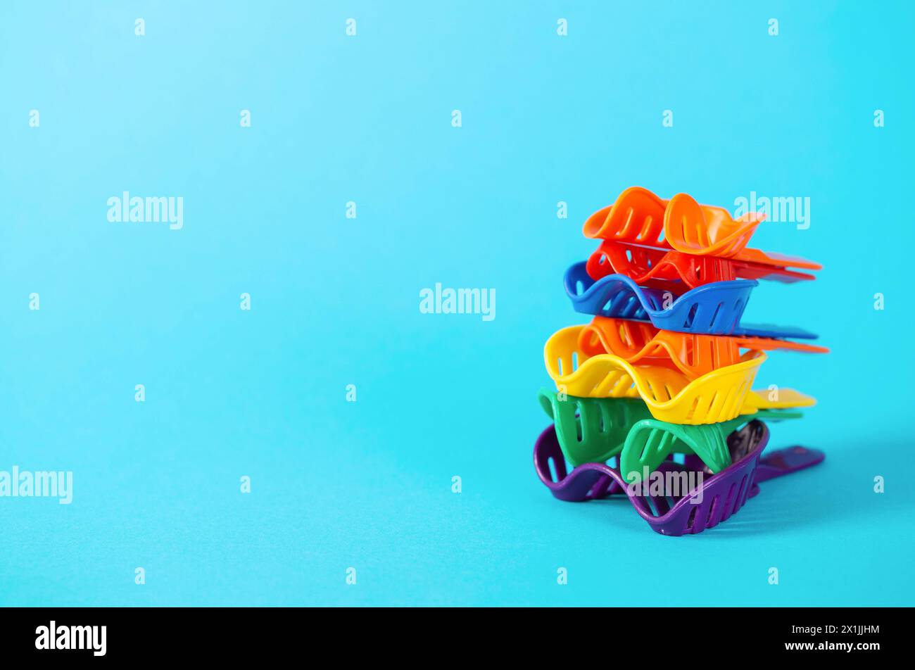 Multi-colored dental spoons for taking an impression of the dental jaw ...