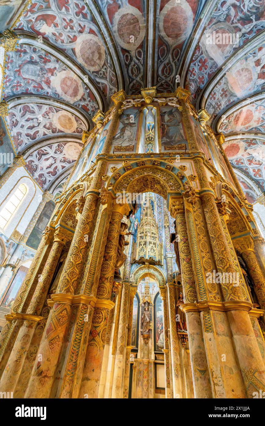The Charola is a central space in the Templar Palace of Tomar, Portugal ...