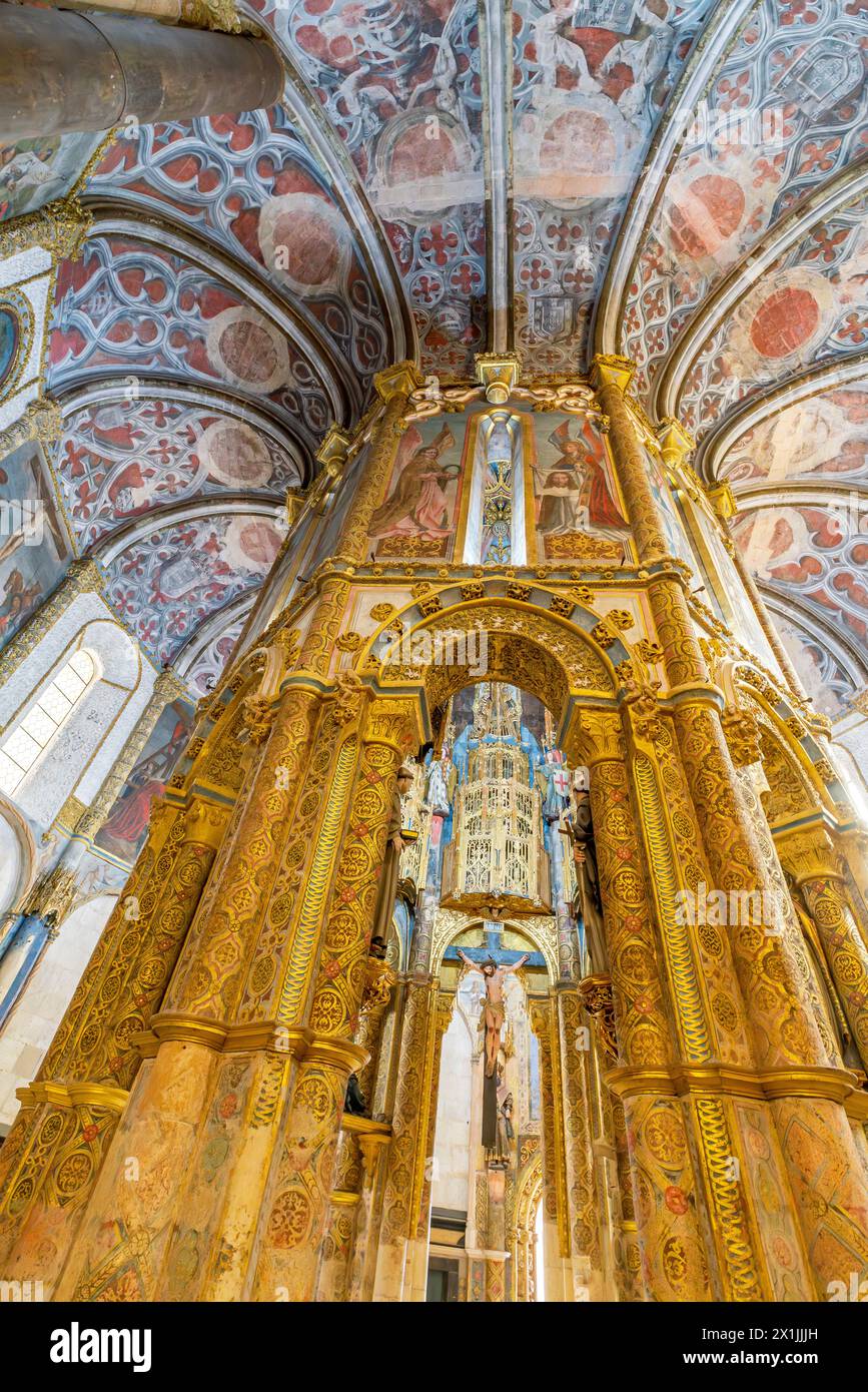 The Charola is a central space in the Templar Palace of Tomar, Portugal ...