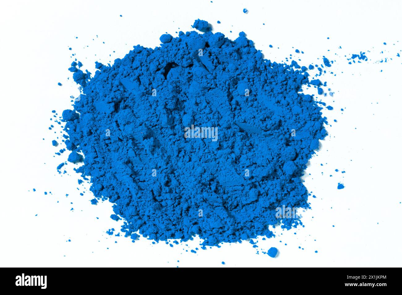 ultramarine blue pigment, dry natural paint on a white background ...
