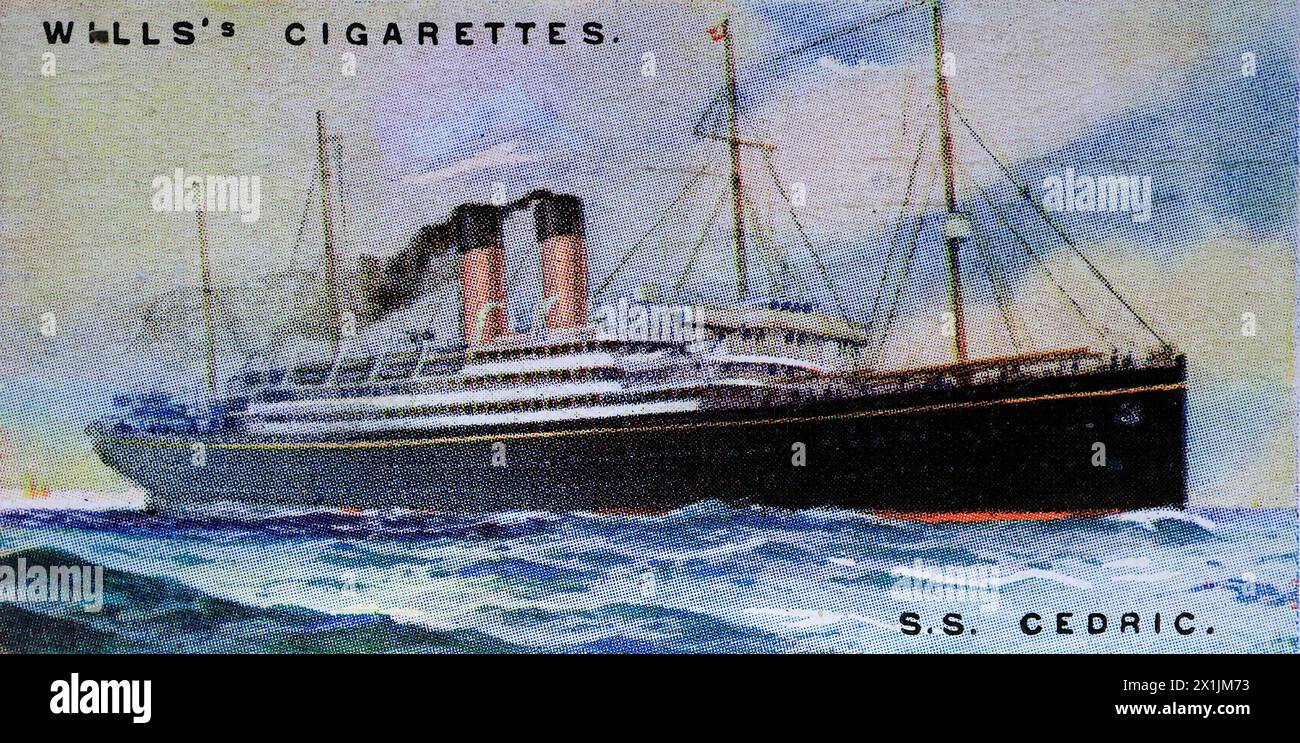 S.S. Cedric, of White Star Lines, which operated passenger services ...