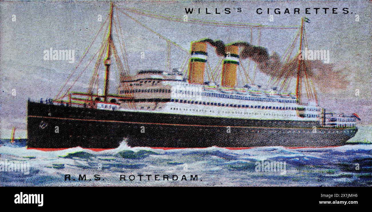 R.M.S. Rotterdam, a Dutch Royal Mail Steamer which operated a passenger ...