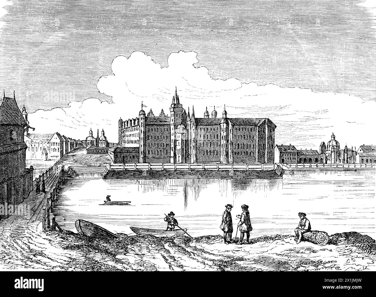 The old Palace in Berlin, Mark Brandenburg, historic illustration 1880 ...
