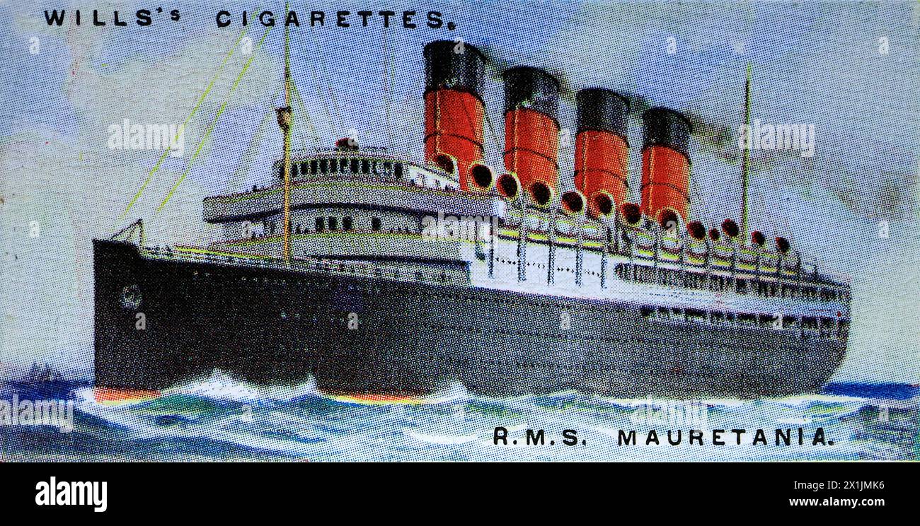 R.M.S. Mauritania of the Cunard Line, the fastest passenger carrying ...