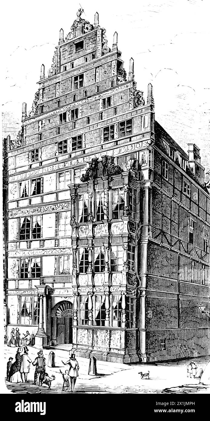 The Leipnizhaus in Hanover, built in time of German Renaissance ...