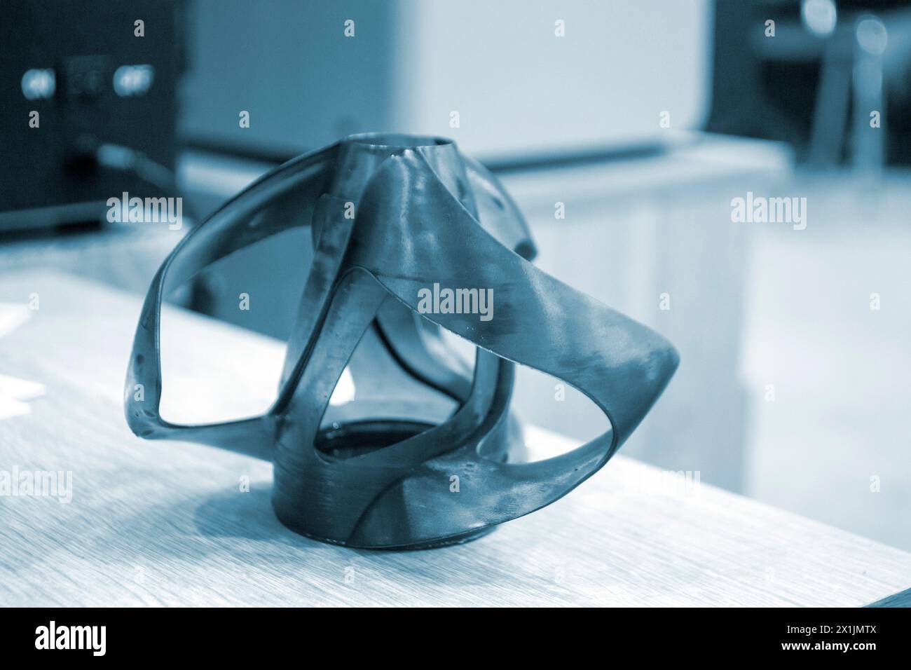 3D printed object from resin polymerization. Parts created on 3D ...