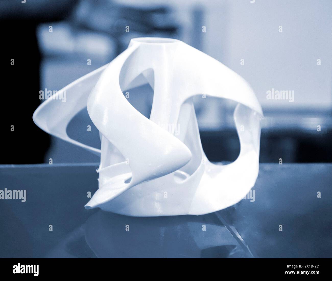 3D printed object from resin polymerization. Parts created on 3D ...