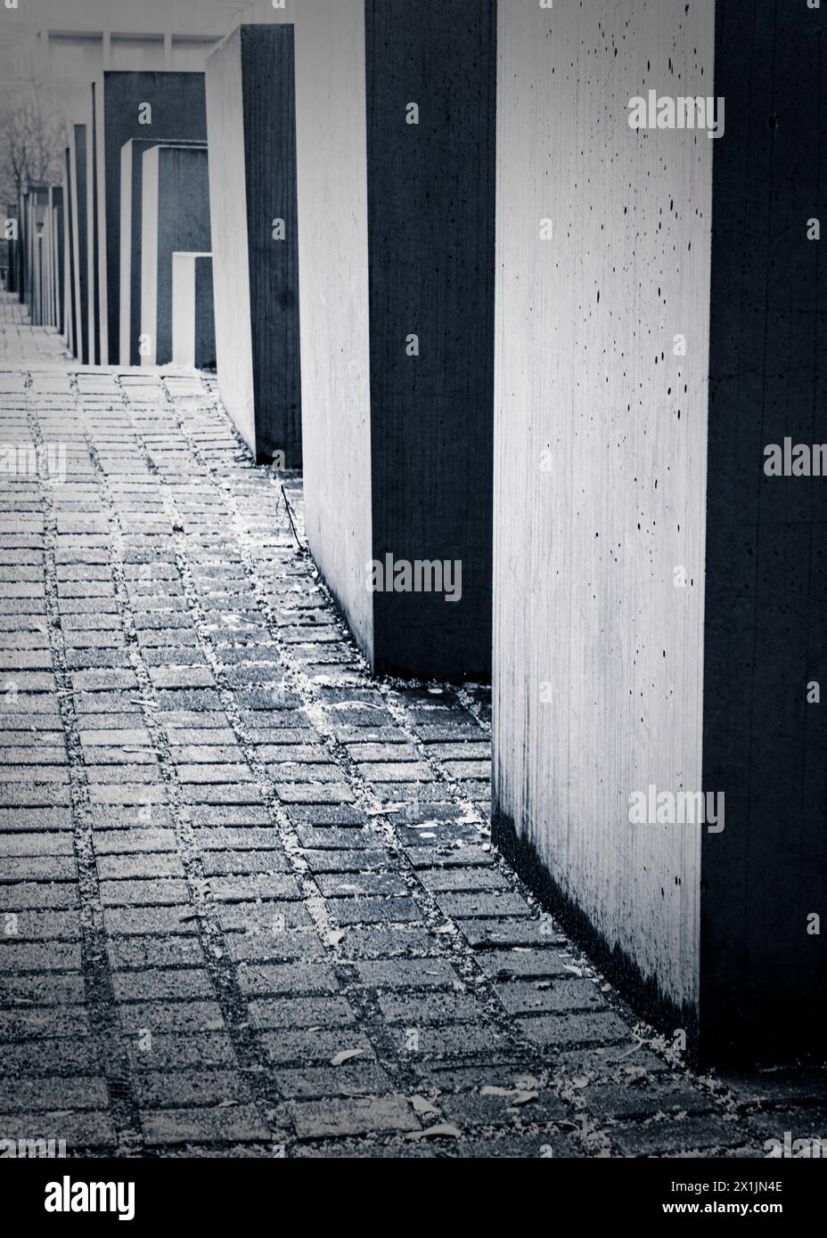 Blocks at the Jewish Holocaust Memorial in Berlin representing the ...