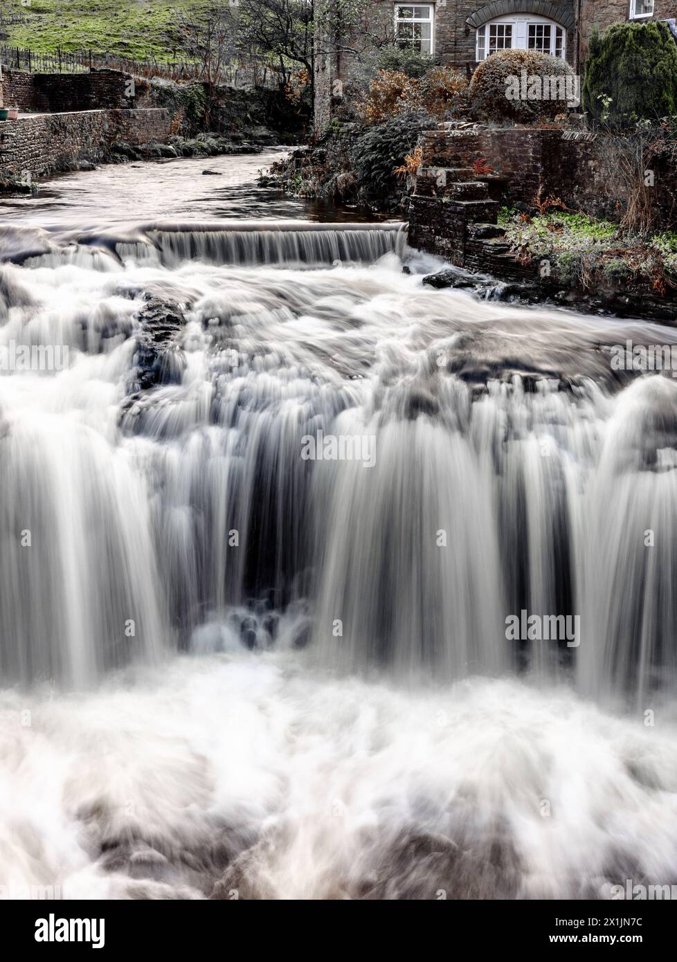 The mill race in Hawes in the Yorkshire Dales Stock Photo - Alamy