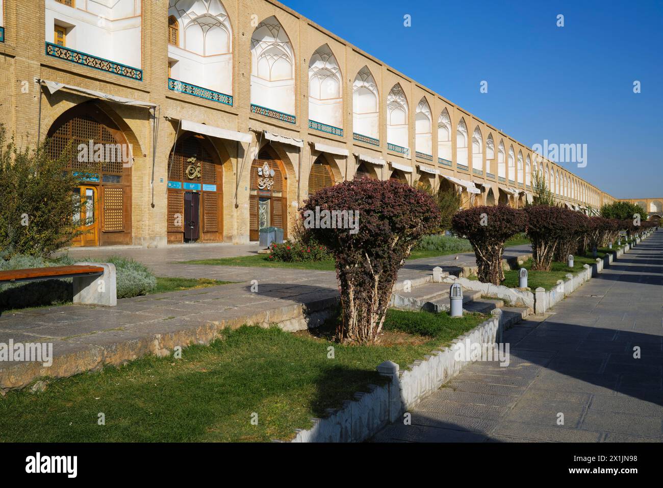 Exterior view of the handicraft market building in Naqsh-e Jahan Square ...