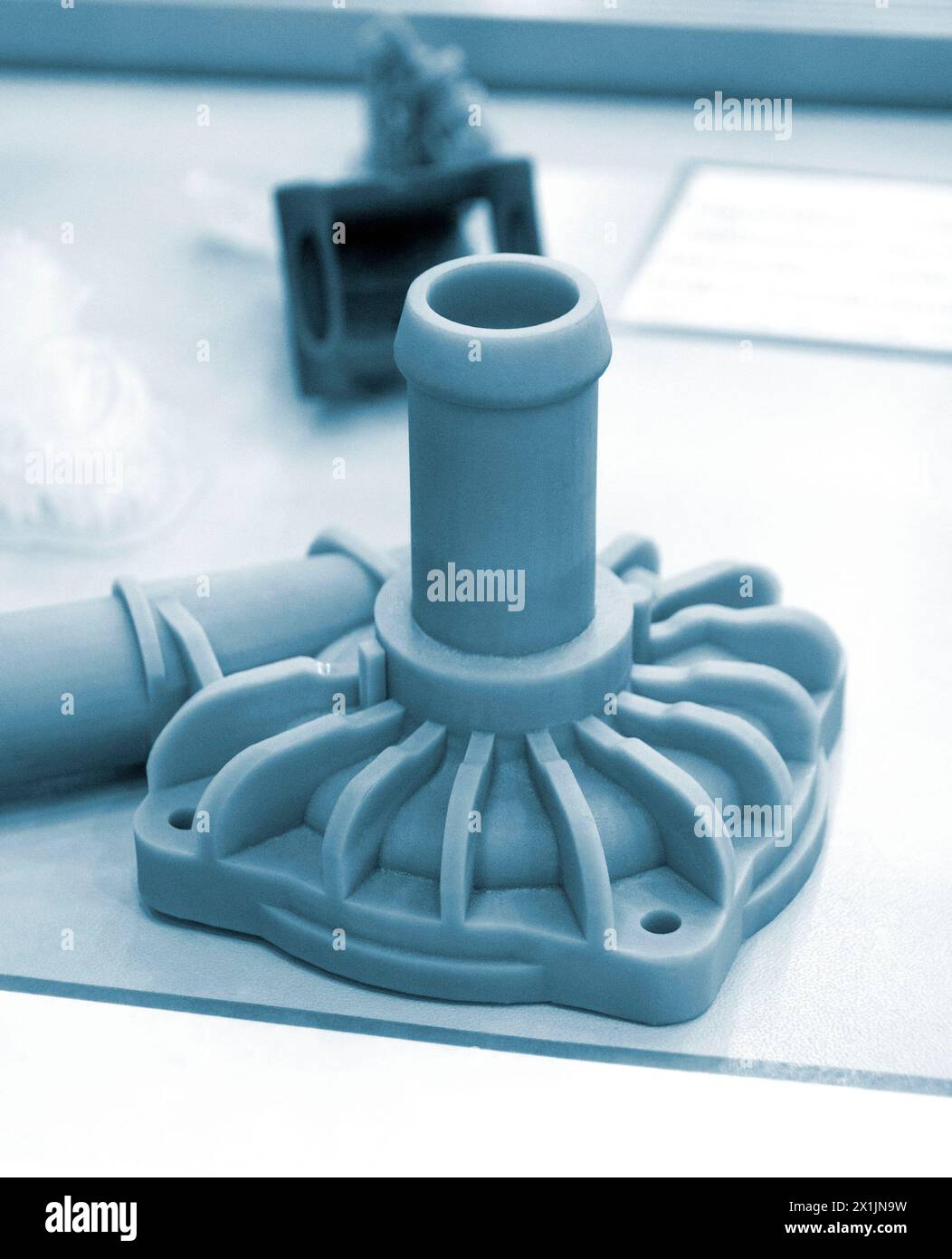 3D printed object from resin polymerization. Parts created on 3D ...